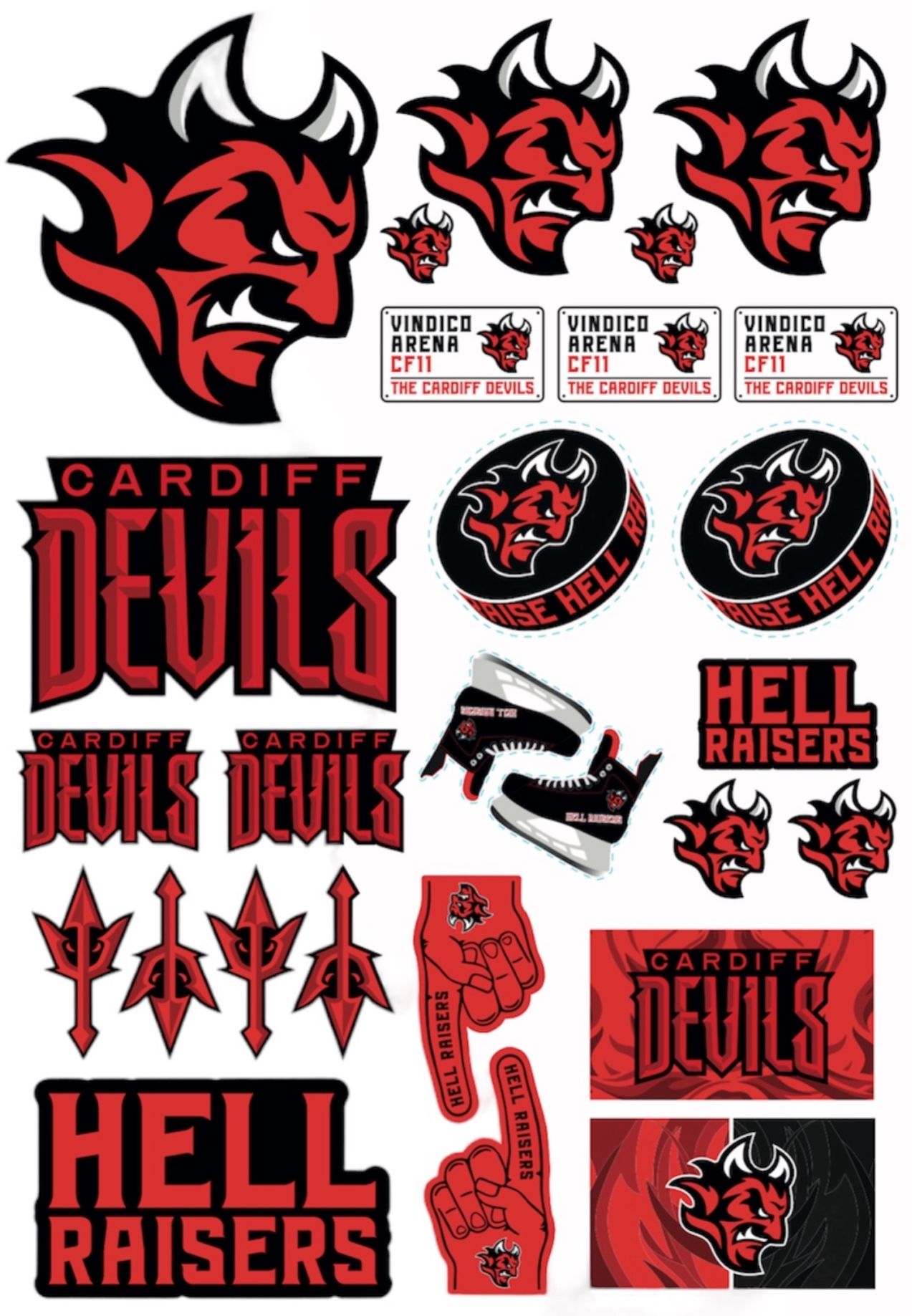 Cardiff Devils Sticker Pack