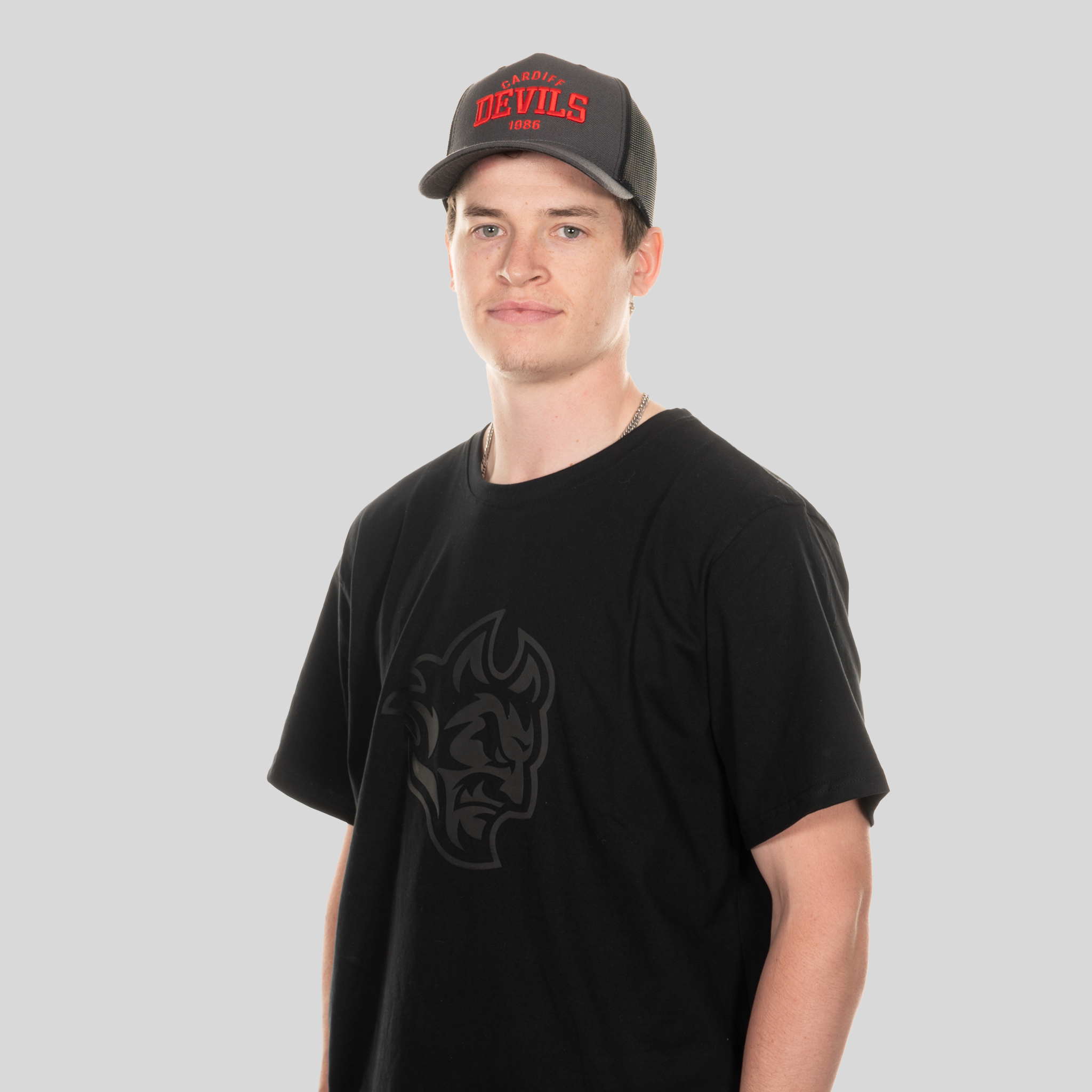 Devils black on black t-shirt | Cardiff Devils