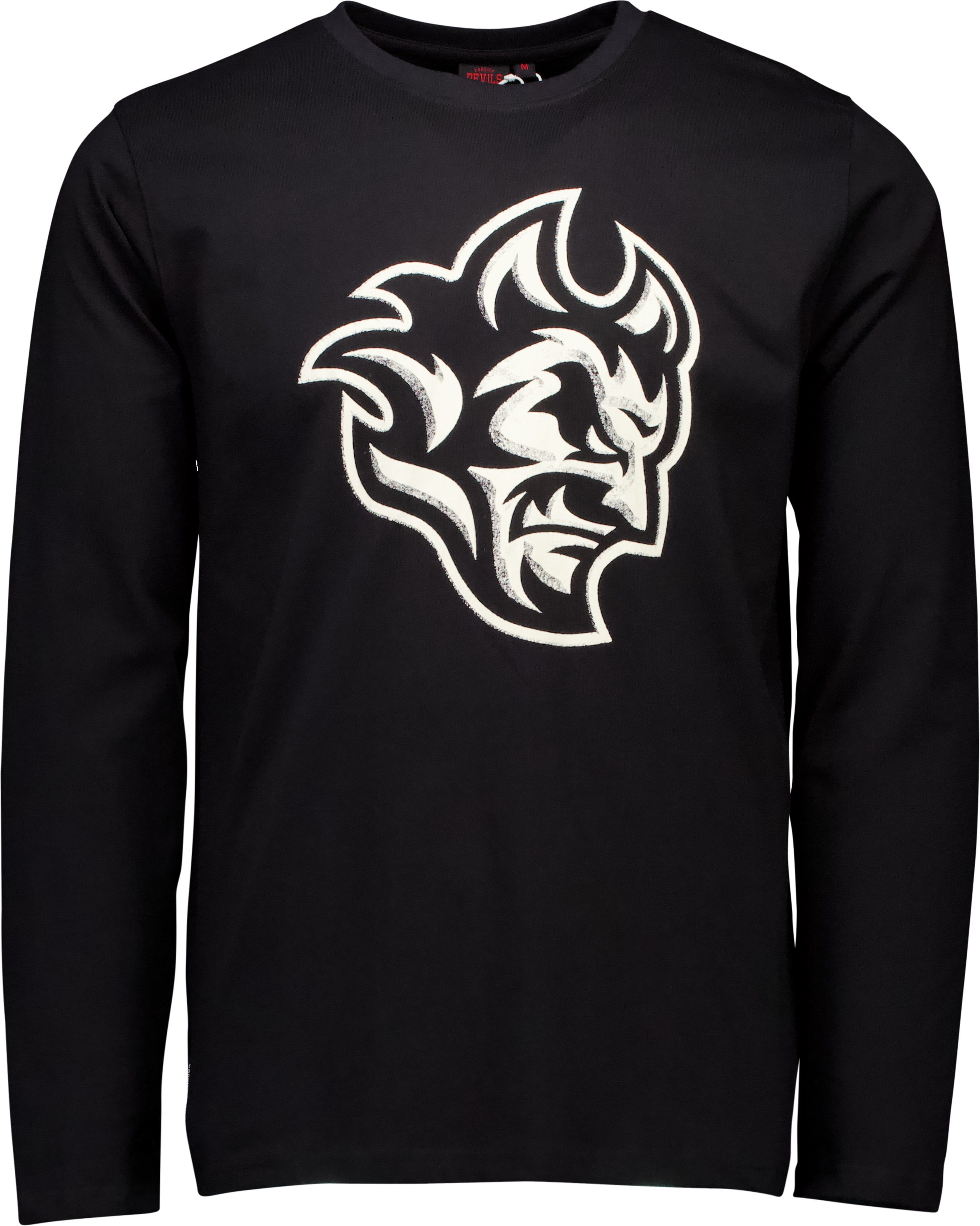 Devils black static logo long sleeve top | Cardiff Devils