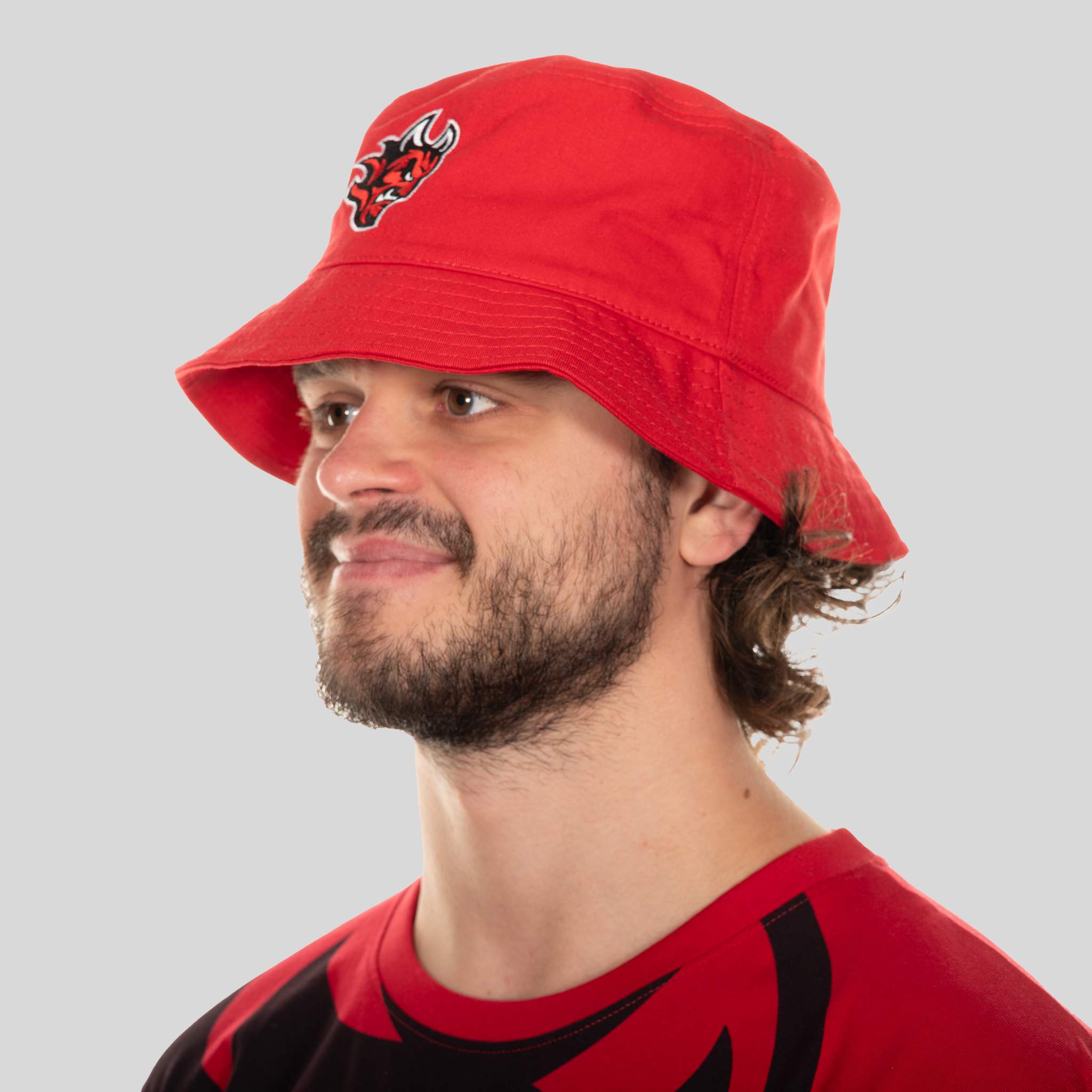 Unisex Bucket Hat - Red with Devils Logo – Cardiff Devils